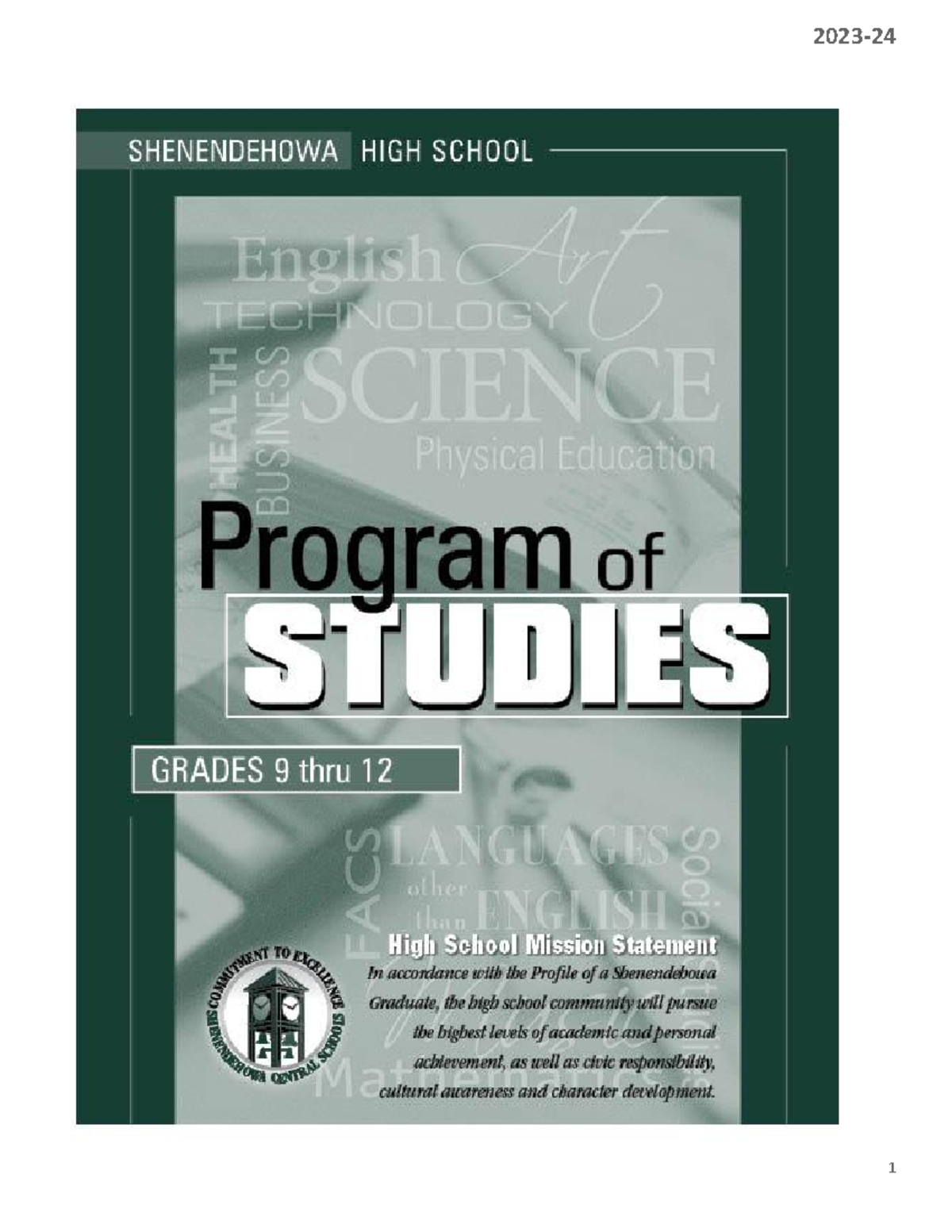 HS Program Of Studies - Final - 2023- STUDIES General Information Table ...