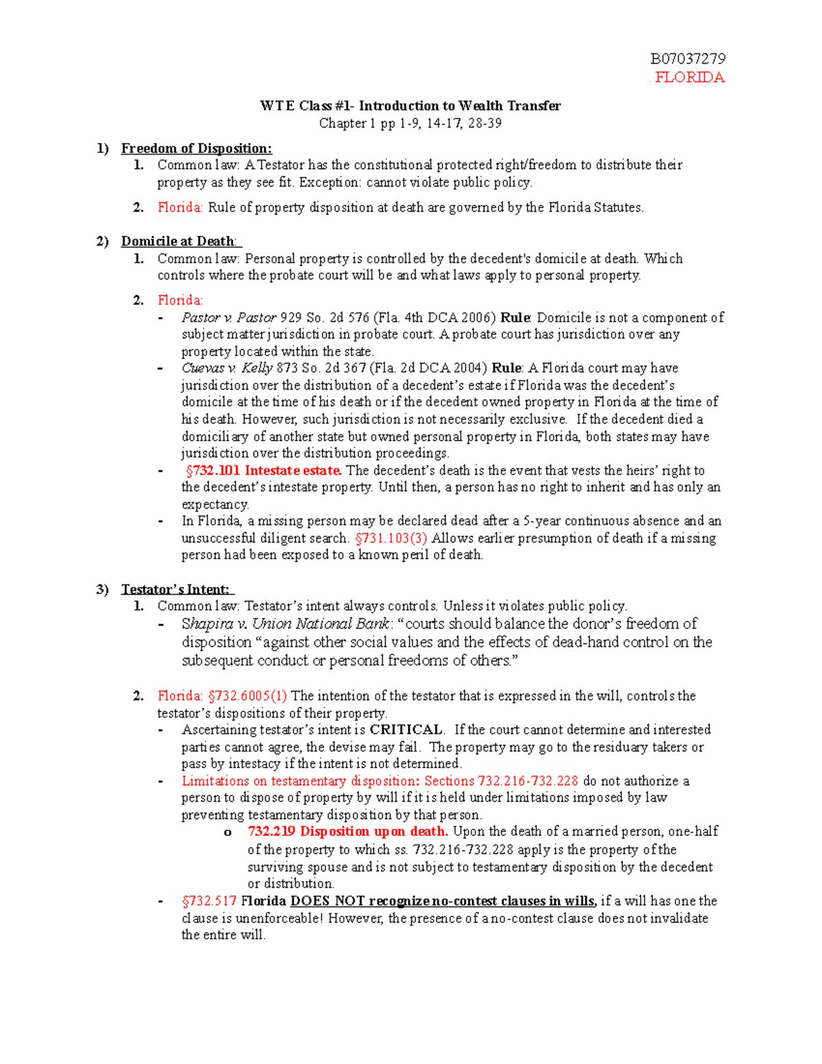 WTE statue assignment- FL outline - FLORIDA WTE Class #1- Introduction ...
