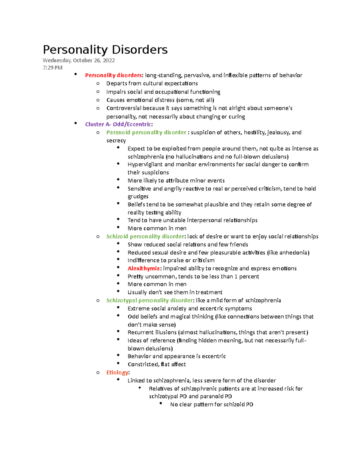 Personality Disorders - ) Having trouble distinguishing themselves ...