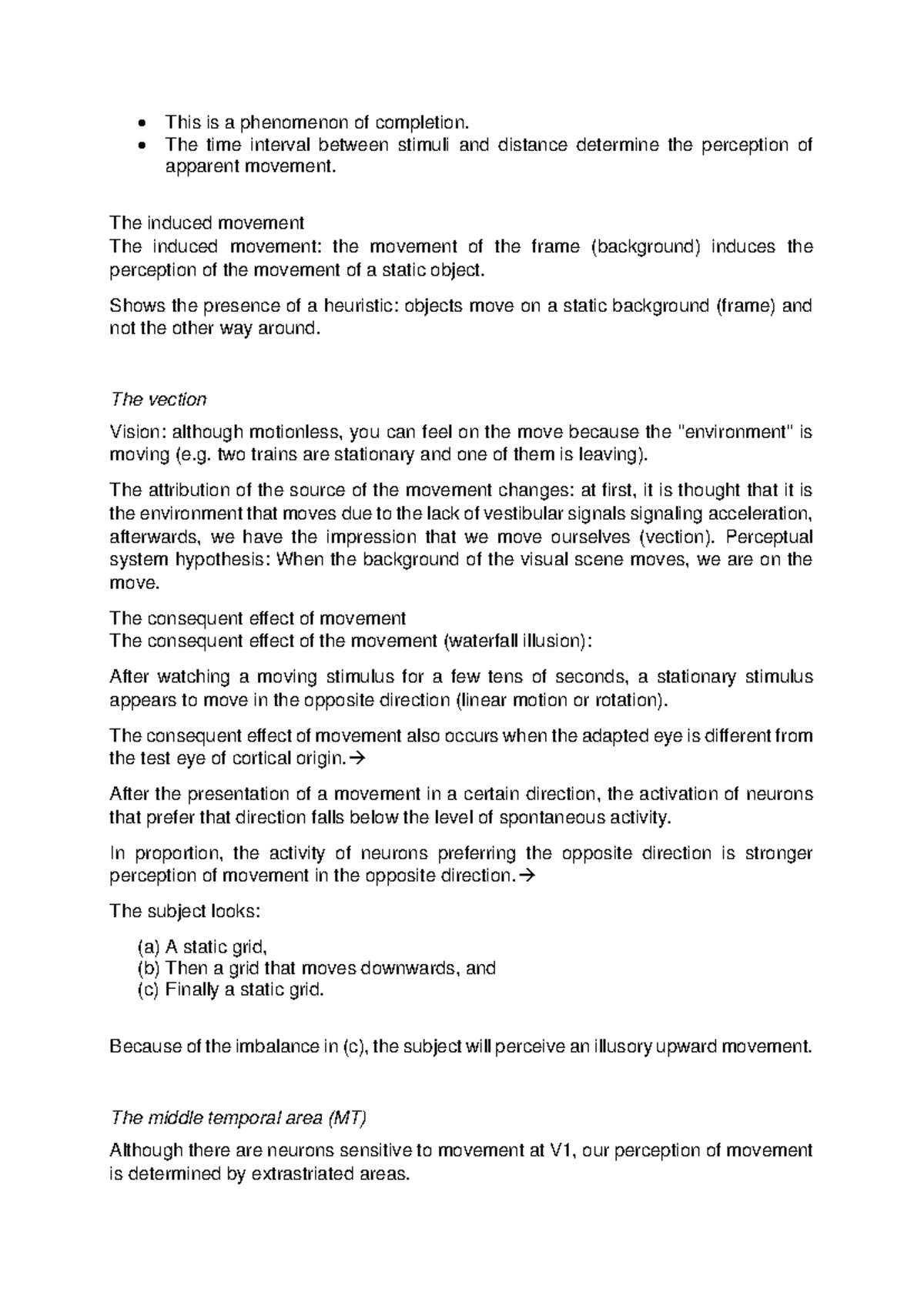 Sensory and perceptual processes 14 - This is a phenomenon of ...