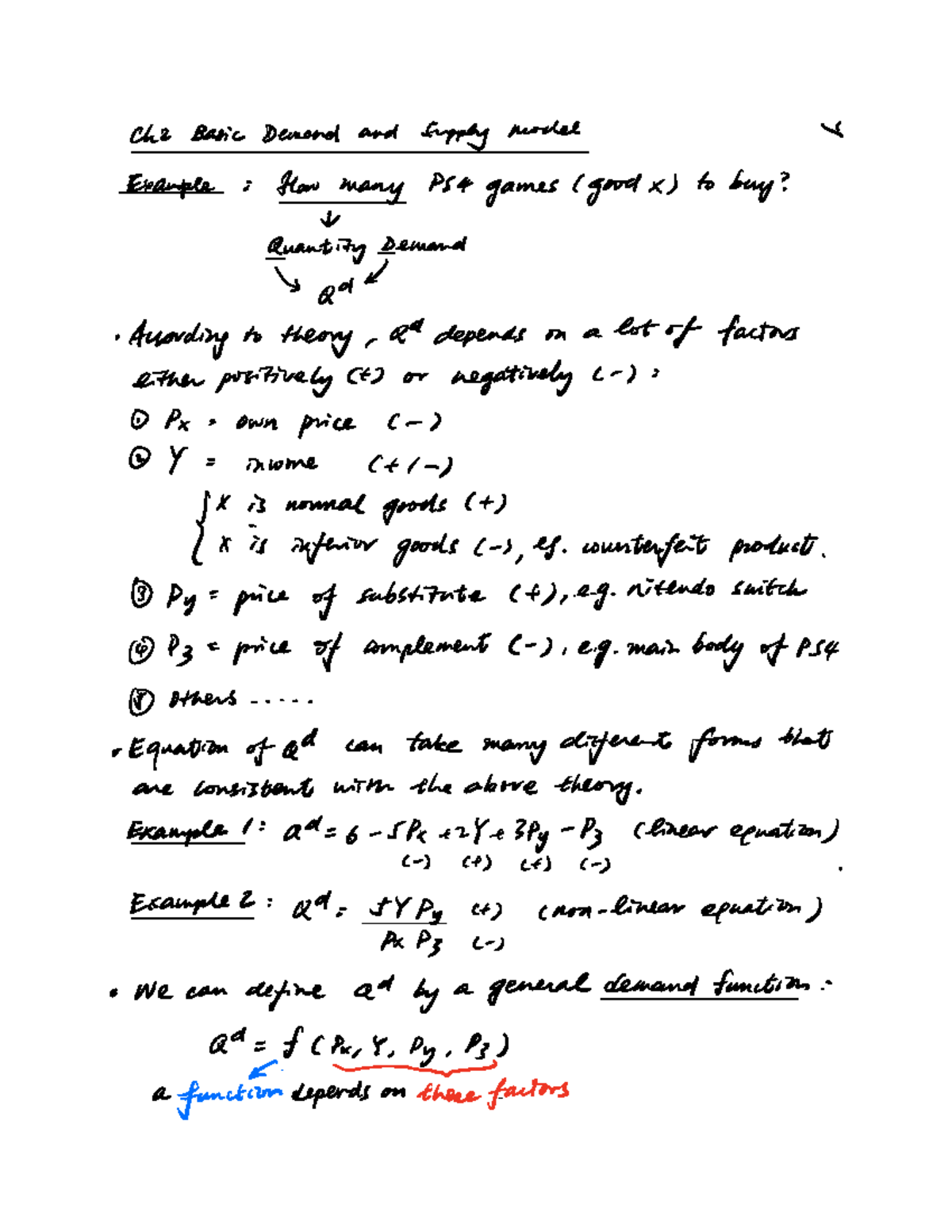 Ch 2 demand and supply - Lecture notes 2 - U Basic Demand and Epng ...