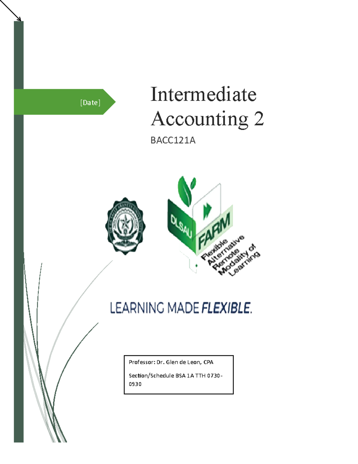 Intermediate Accounting 2 - [Date] Intermediate Accounting 2 BACC121A ...