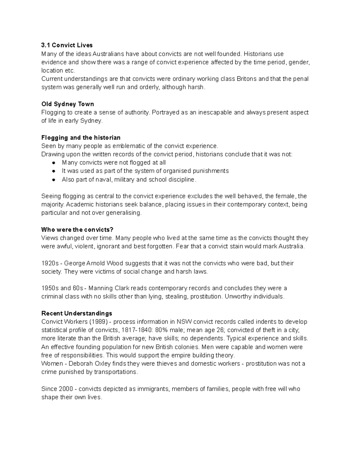 Lecture 3 notes - 3 Convict Lives Many of the ideas Australians have ...