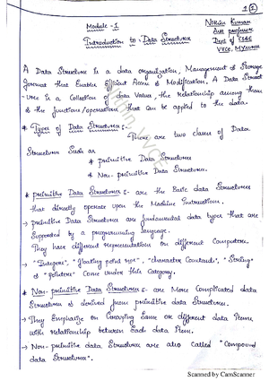 Module 1-Tribology - data structures - Studocu