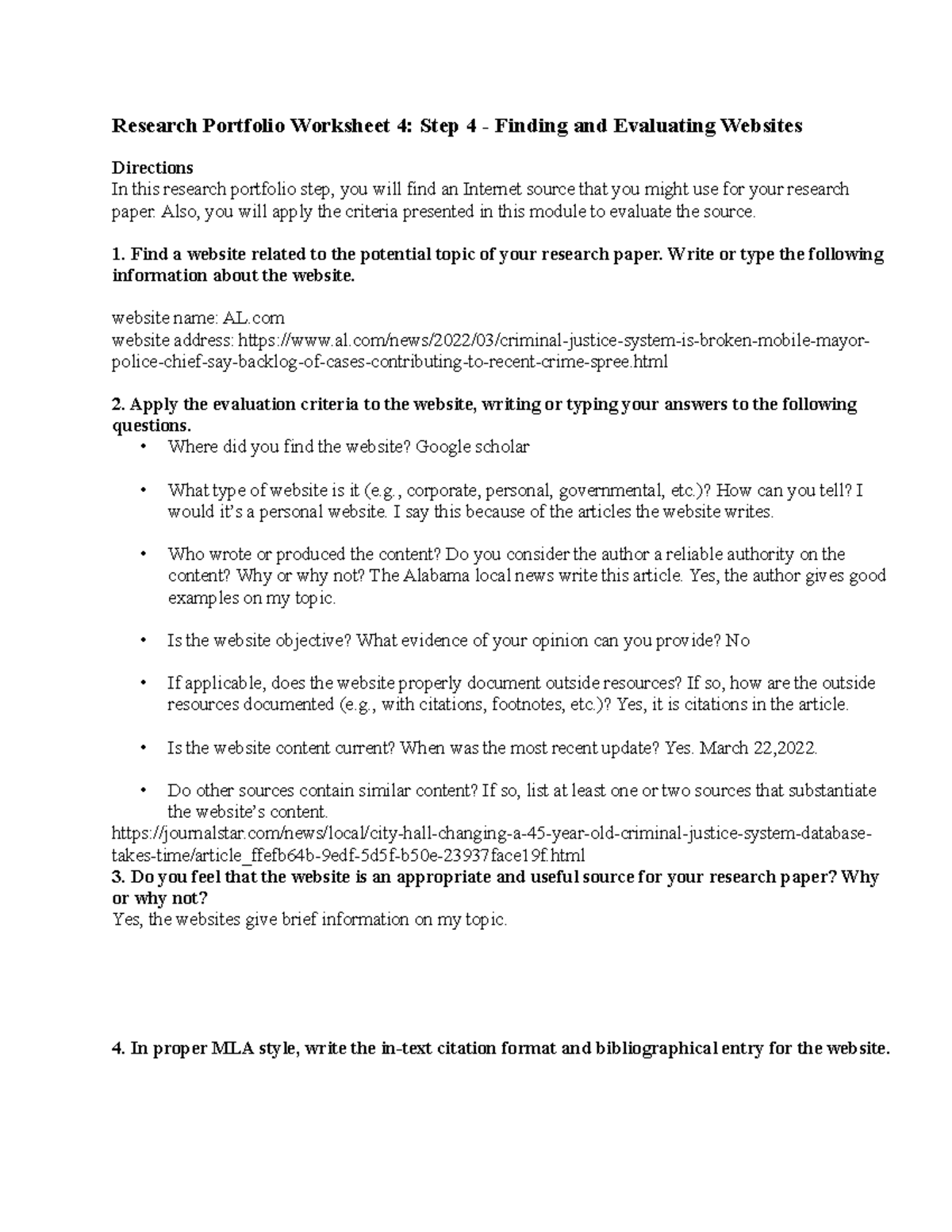 ENC1102 Research Portfolio 4 Worksheet (1) 4 - Research Portfolio ...