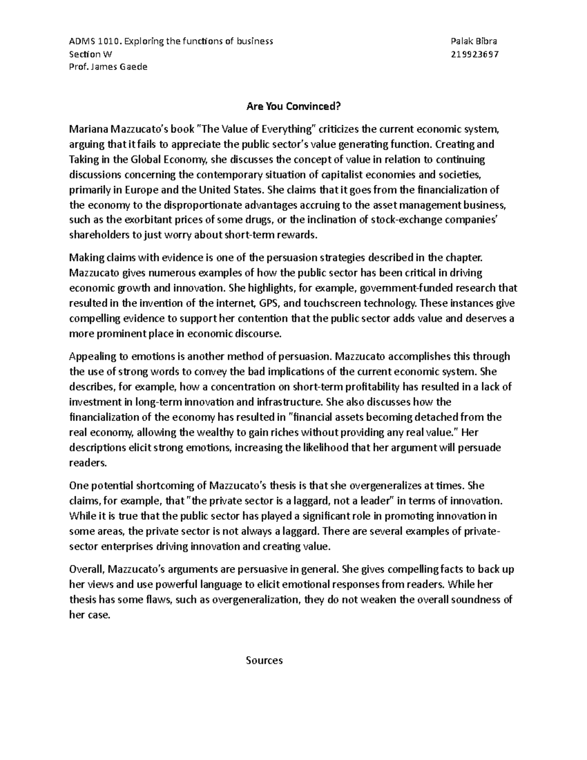 Are You Convinced Adms 1010 Are You Convinces Assignment Adms 1010 Exploring The Functions