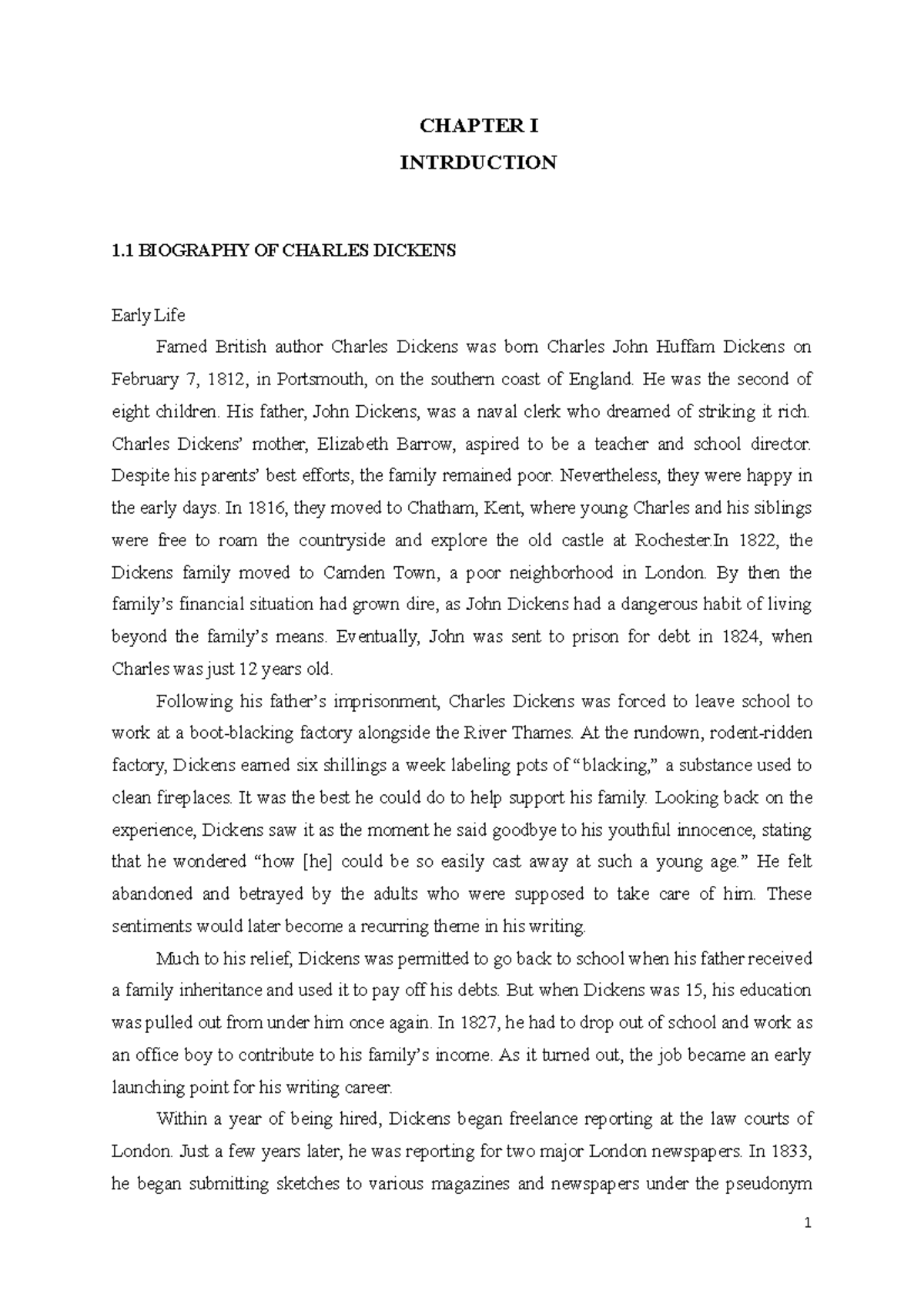 Charles Dickens - He was the second of eight children. His father, John ...