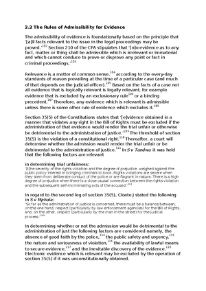 Evidence General Overview - Witnesses - Competence and compellability ...