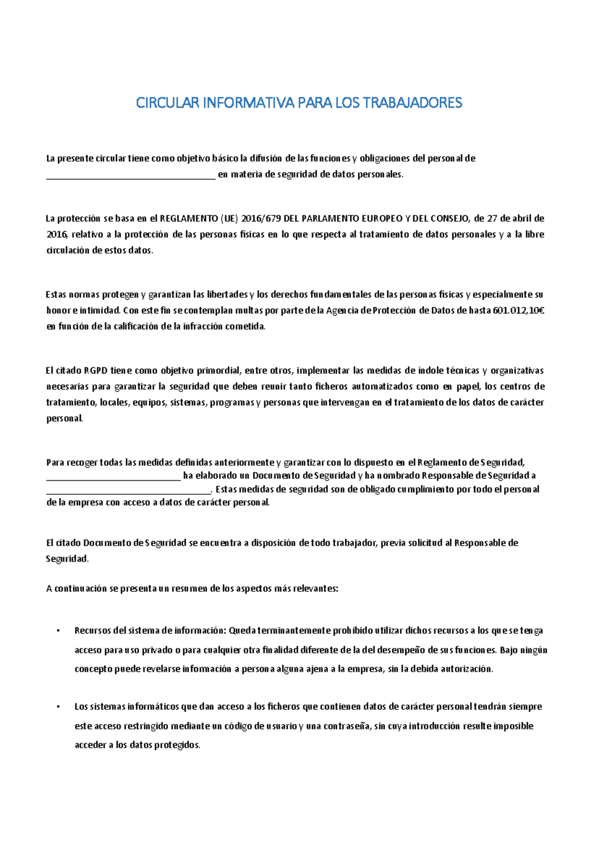 Modelo-circular-informativa - CIRCULAR INFORMATIVA PARA LOS ...