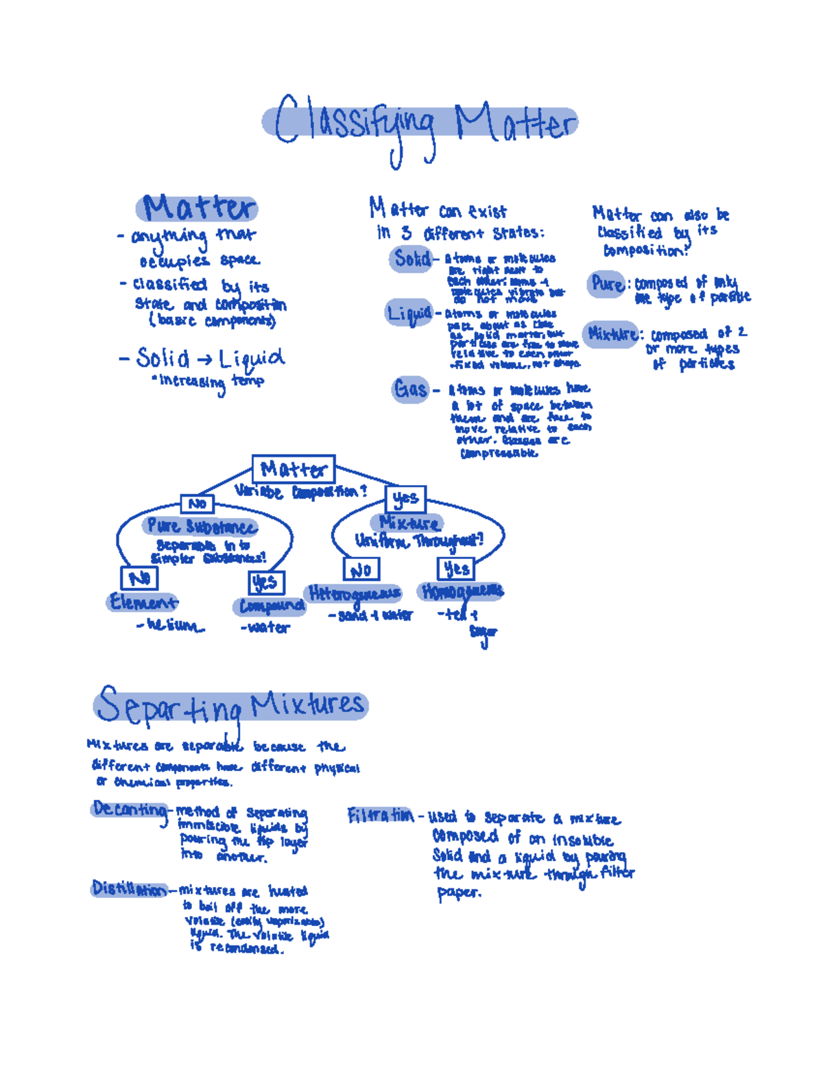 1.3 The Classification of Matter - Classifying Matter Mattercanexist ...