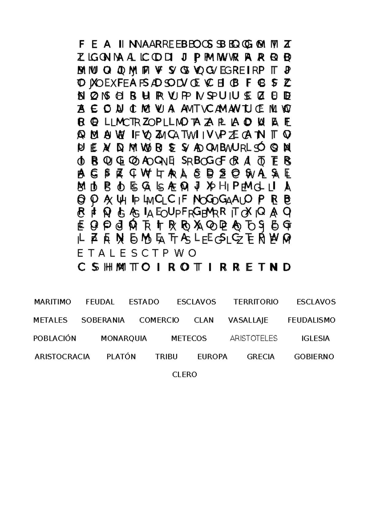 Sopa de letras estado - interesante - O F E A I N A R E B O S B Q G M T ...