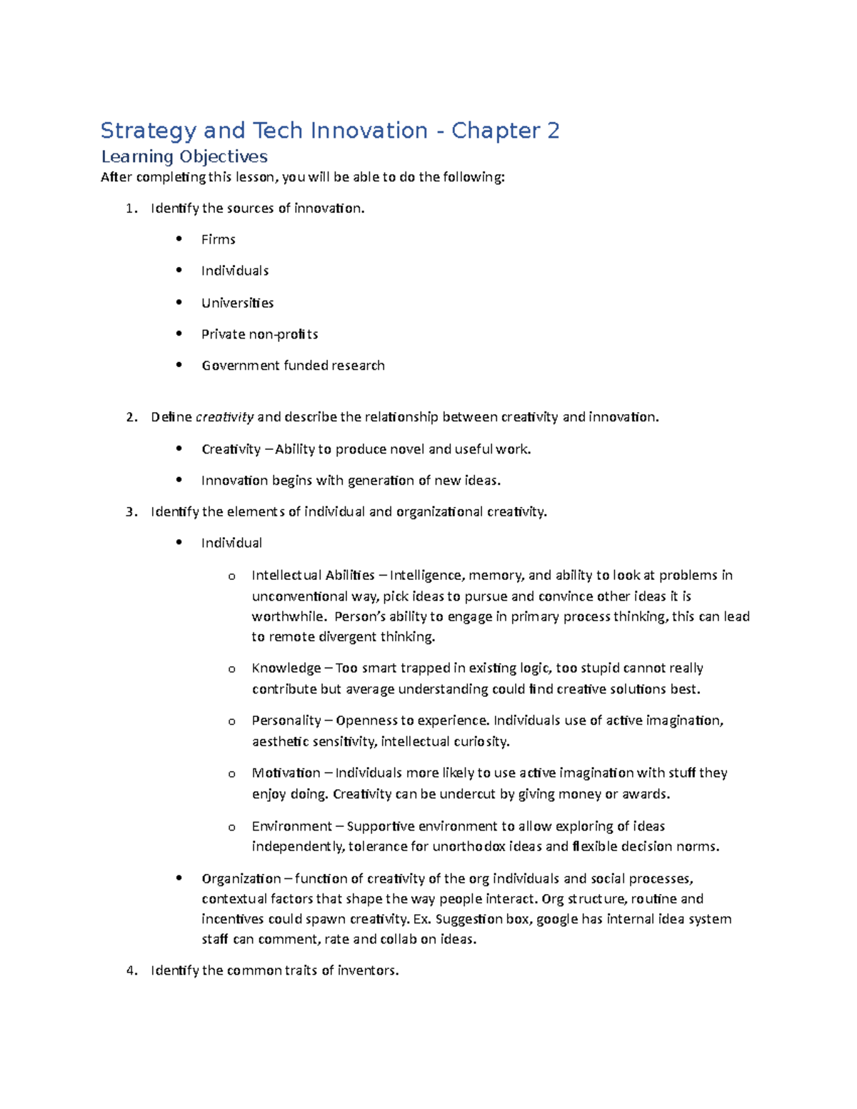 Strategy and Tech Innovation - Lesson 2 - Strategy and Tech Innovation ...