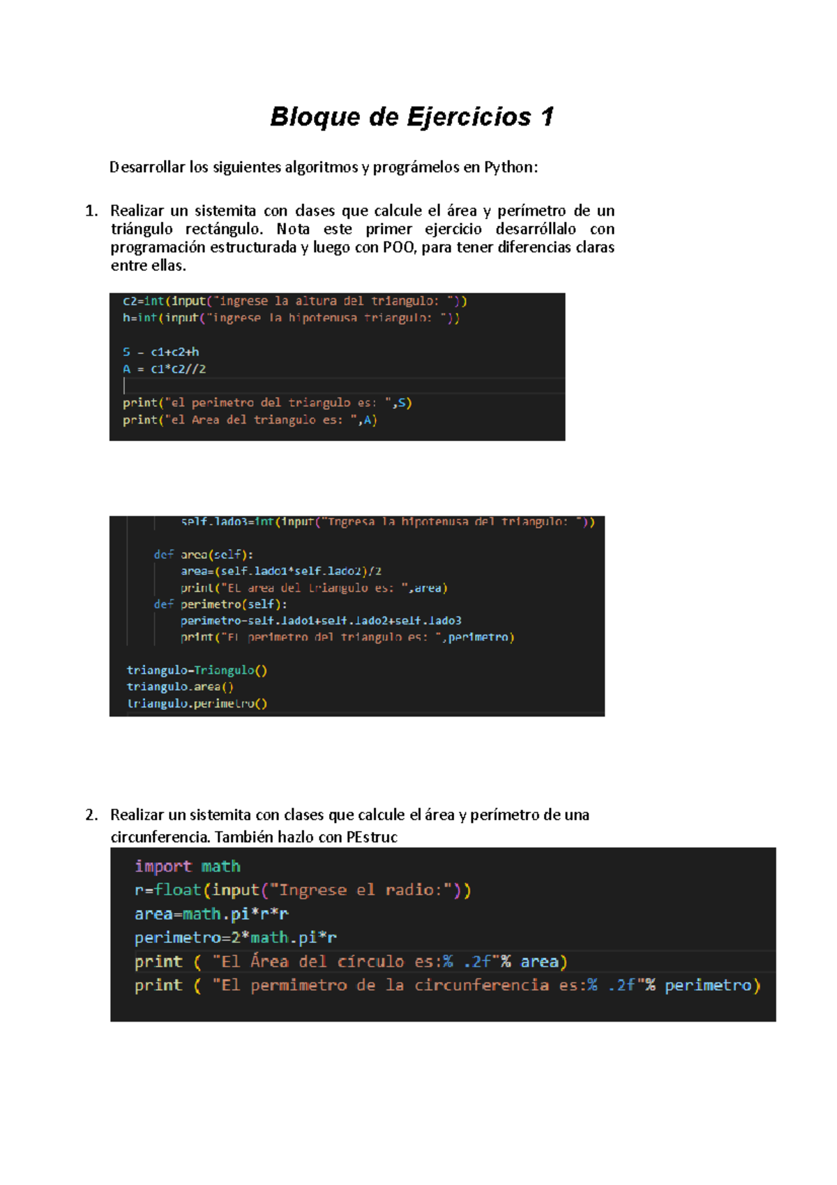 Actividad 01python - sadsdsasda - Bloque de Ejercicios 1 Desarrollar ...