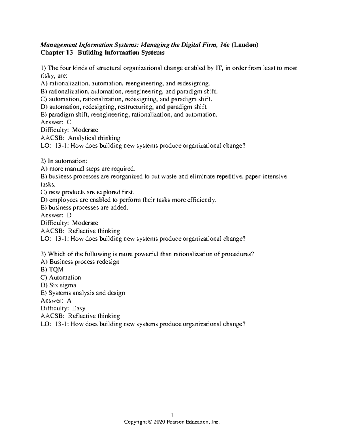 Chapter-13 - Lecture Notes - 1 Management Information Systems: Managing ...