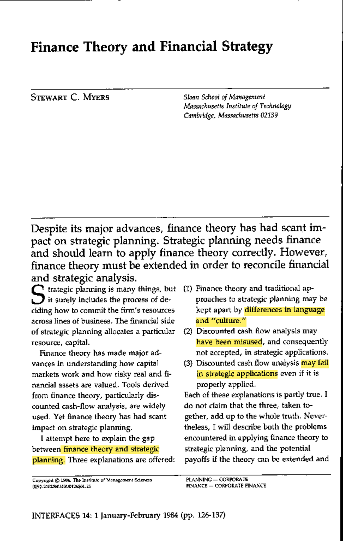 Finance+theory+and+financial+strategy - Finance Theory and Financial ...