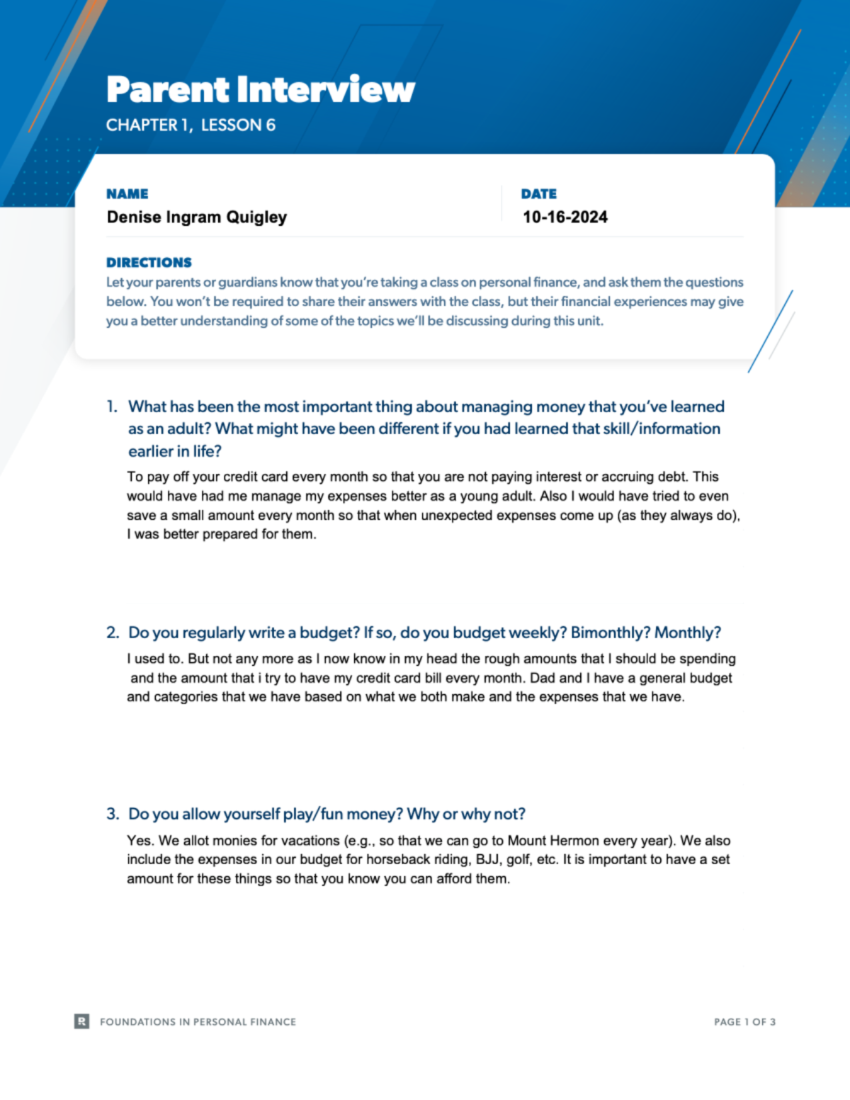 Chapter 1, Lesson 6 Activity: Parent Interview - act-ch01-l06-english ...