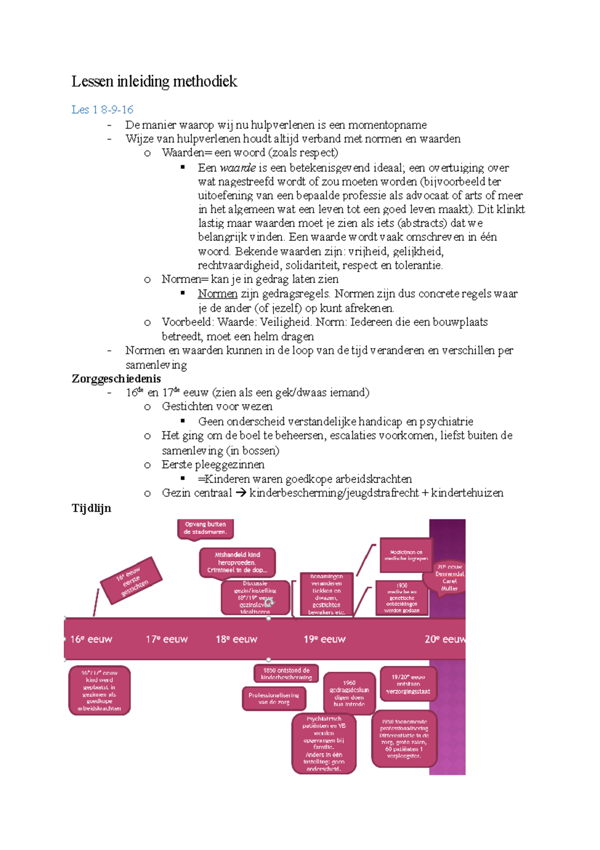 Lessen inleiding methodiek 1 - Lessen inleiding methodiek Les 1 8-9- De ...