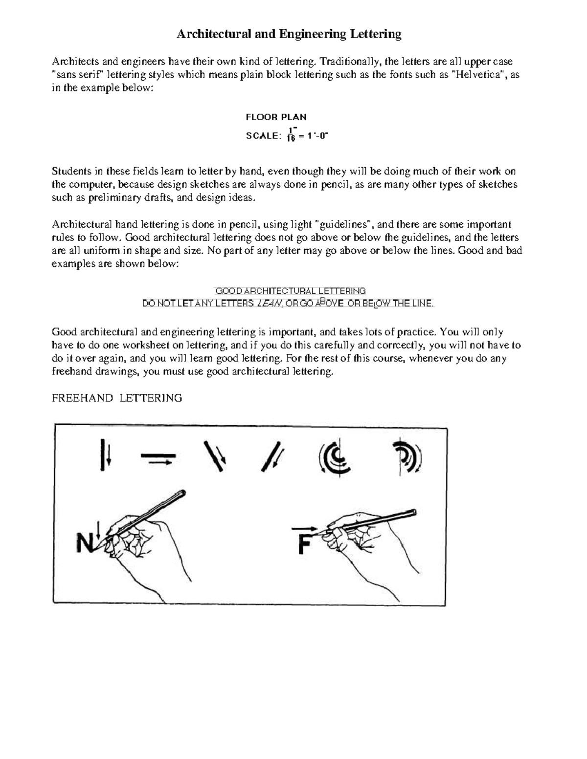 00 Introduction to Lettering Architectural and Engineering Lettering ...