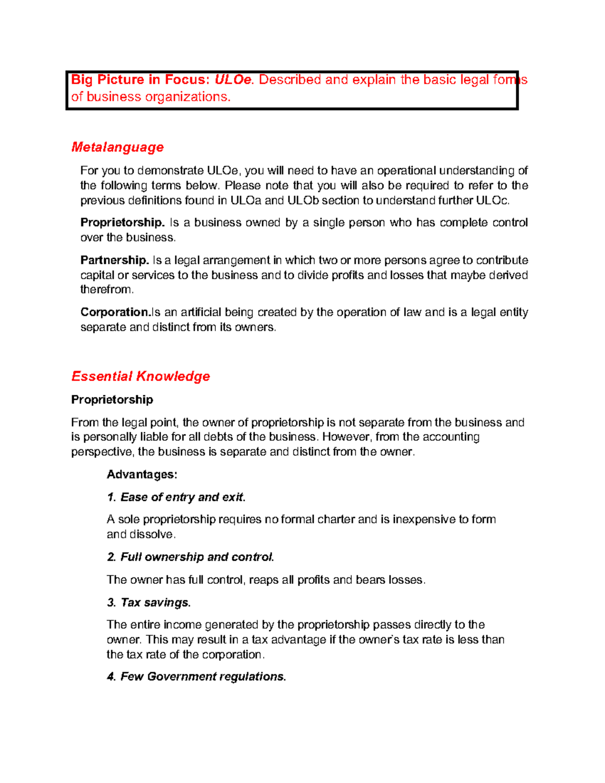 FM 211 Big Picture A ULO E - Big Picture in Focus: ULOe. Described and ...