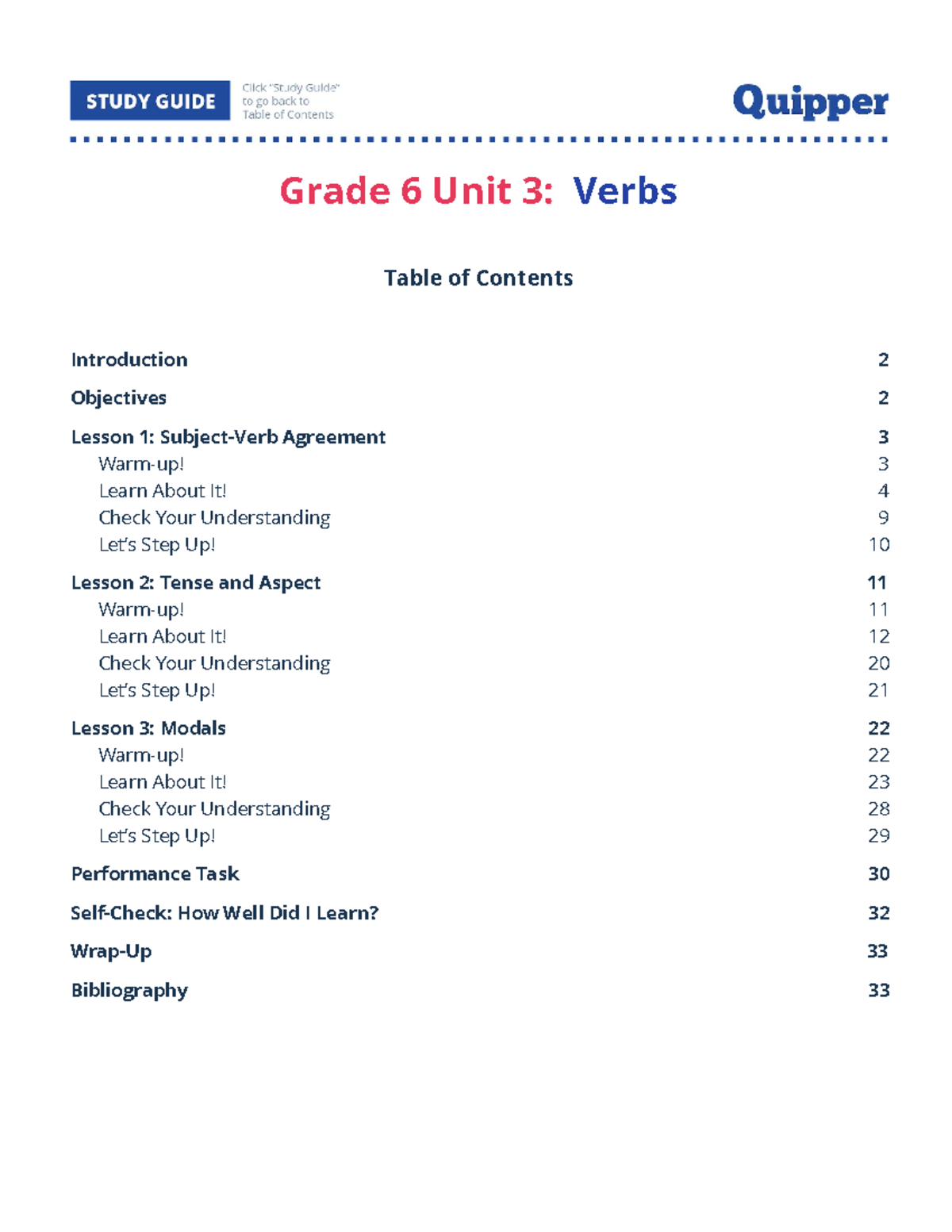 PDF English Grade 6 Unit 3 Verbs, 3 topics - Grade 6 Unit 3: Verbs ...