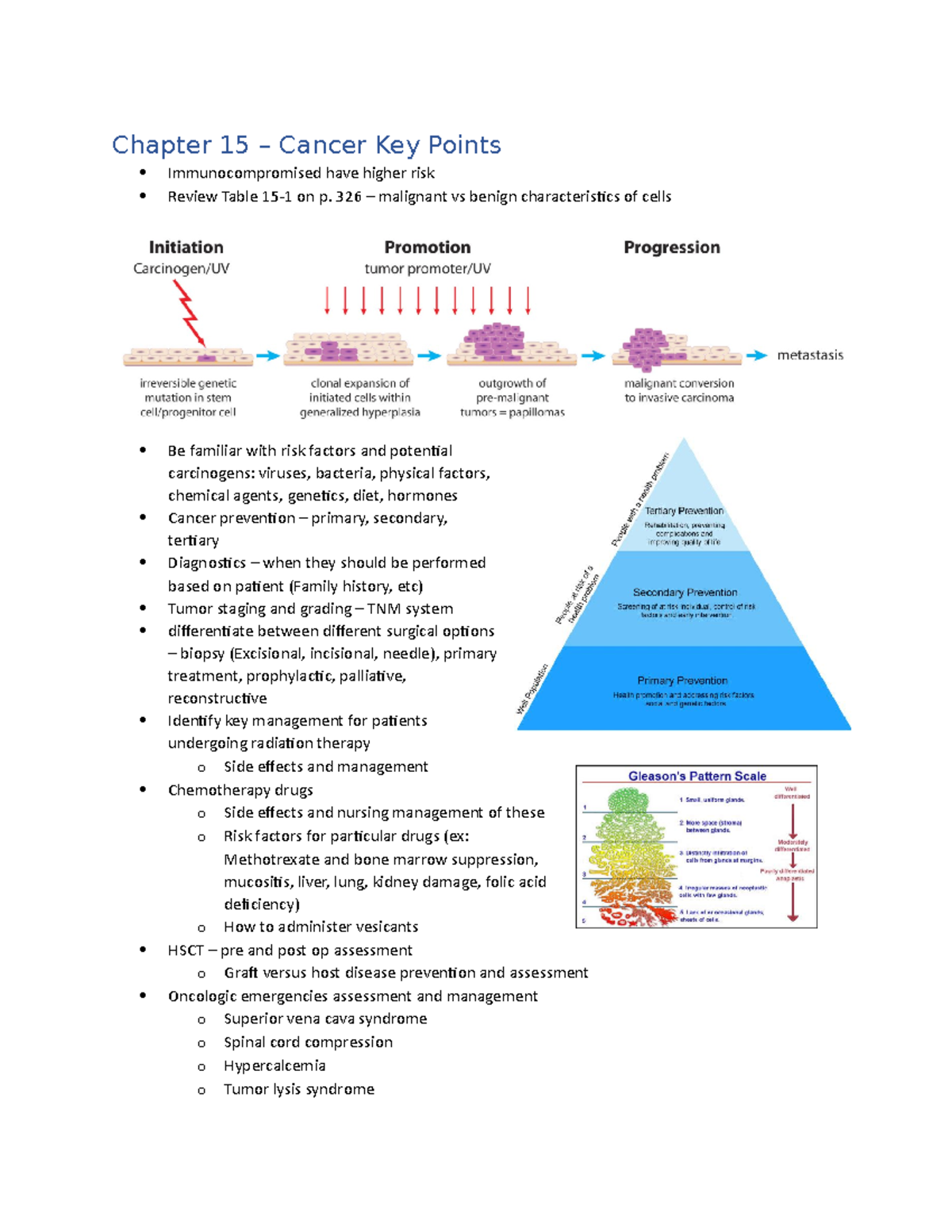 Cancer Key Points - Chapter 15 – Cancer Key Points Immunocompromised ...