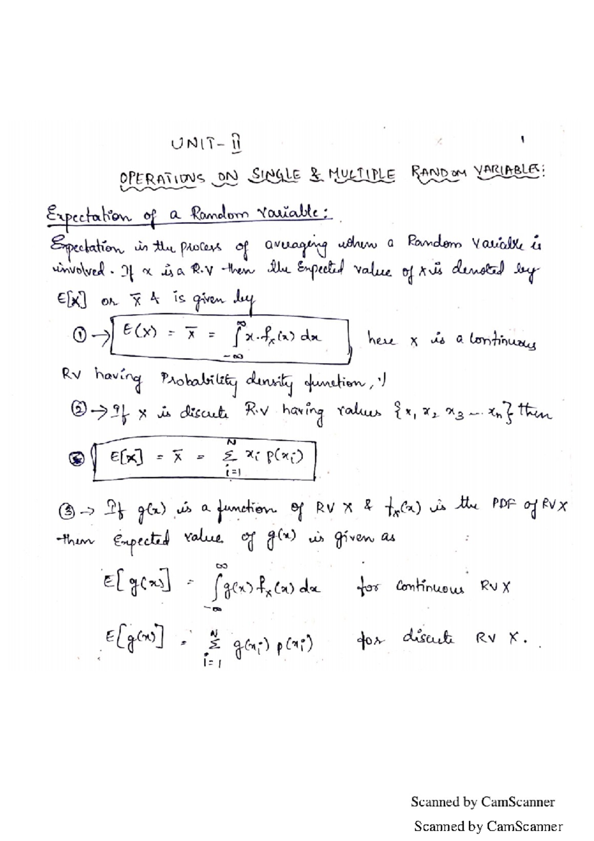 Operations On Single Multiple Random Variables Electroincs And