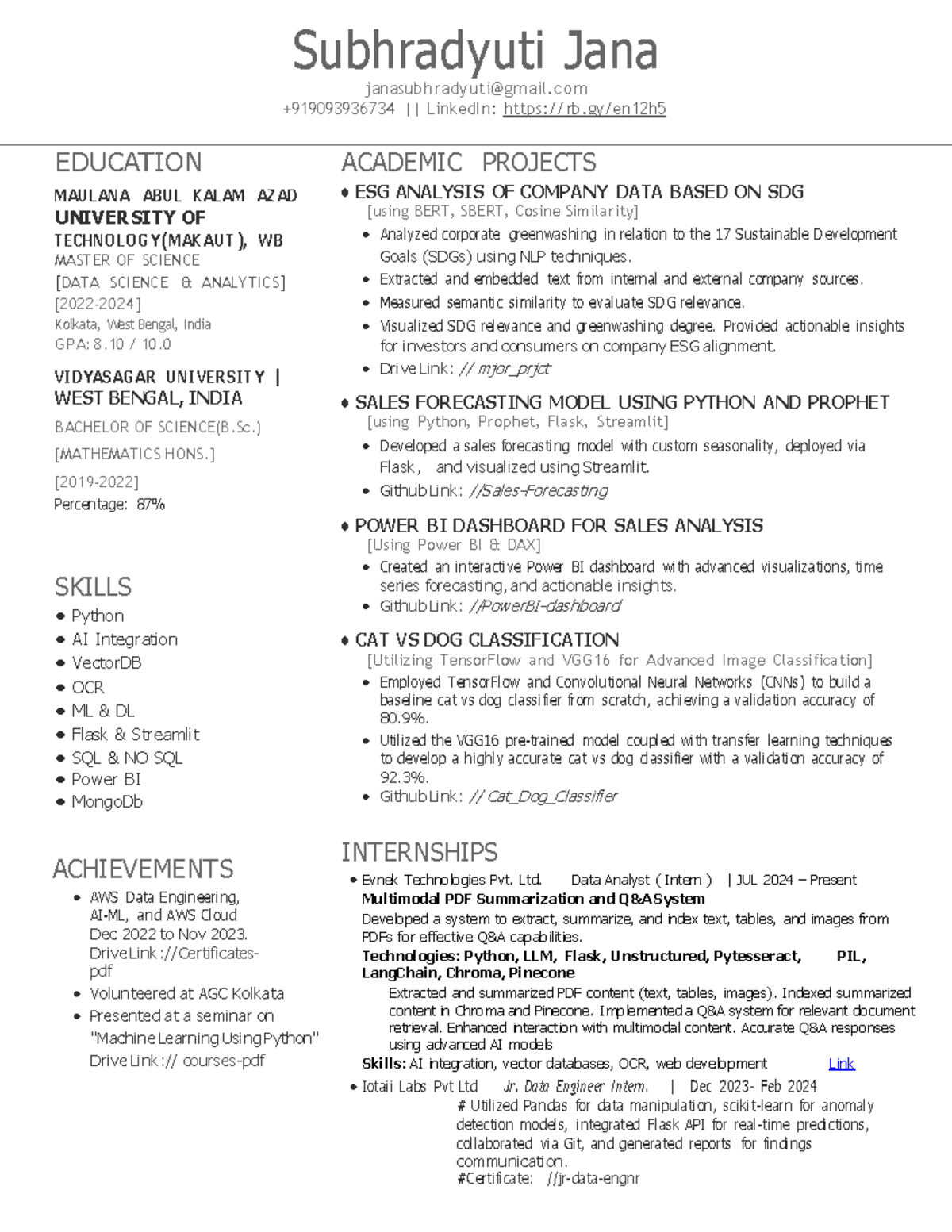Subhradyuti Jana Resume 4 - Subhradyuti Jana janasubhradyuti@gmail ...