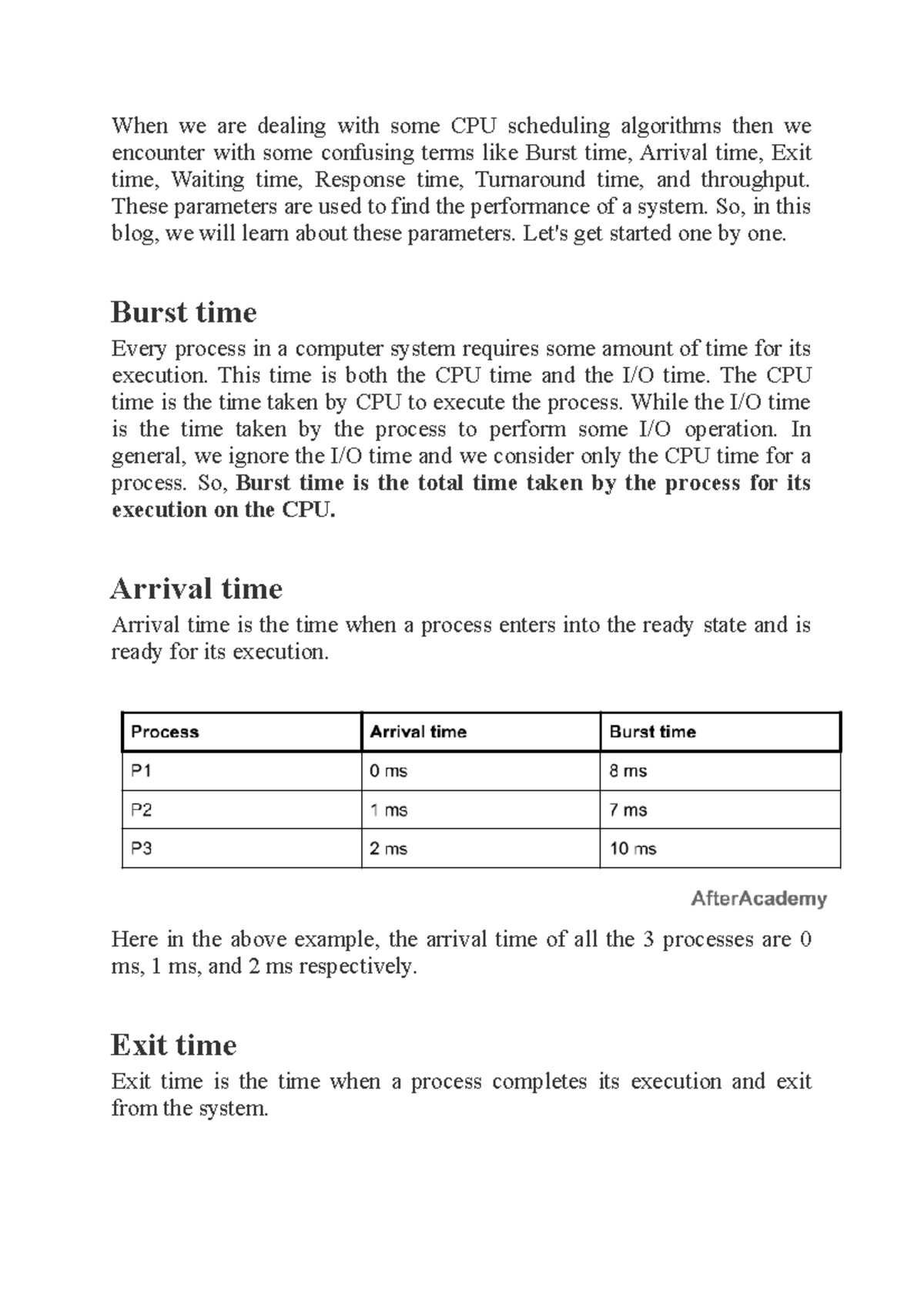 Time Time Pdf Operating System When We Are Dealing With Some Cpu Scheduling Algorithms Then