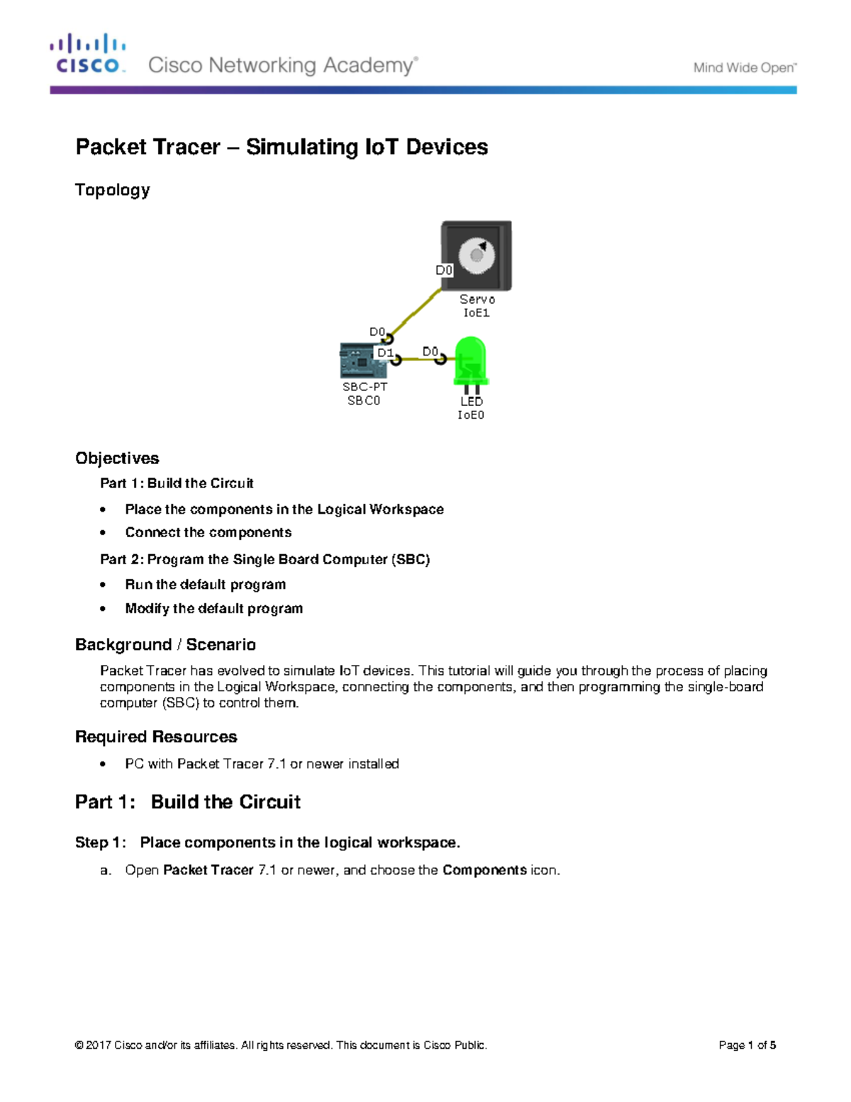 2.2.1.4 Packet Tracer - Simulating Io T Devices - Packet Tracer ...