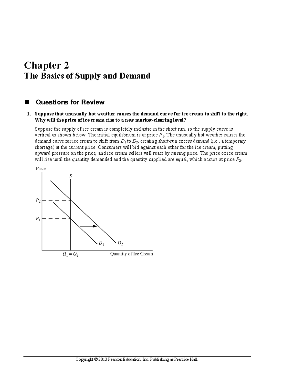 Ch02 solved - Chapter 2 The Basics of Supply and Demand Questions for ...