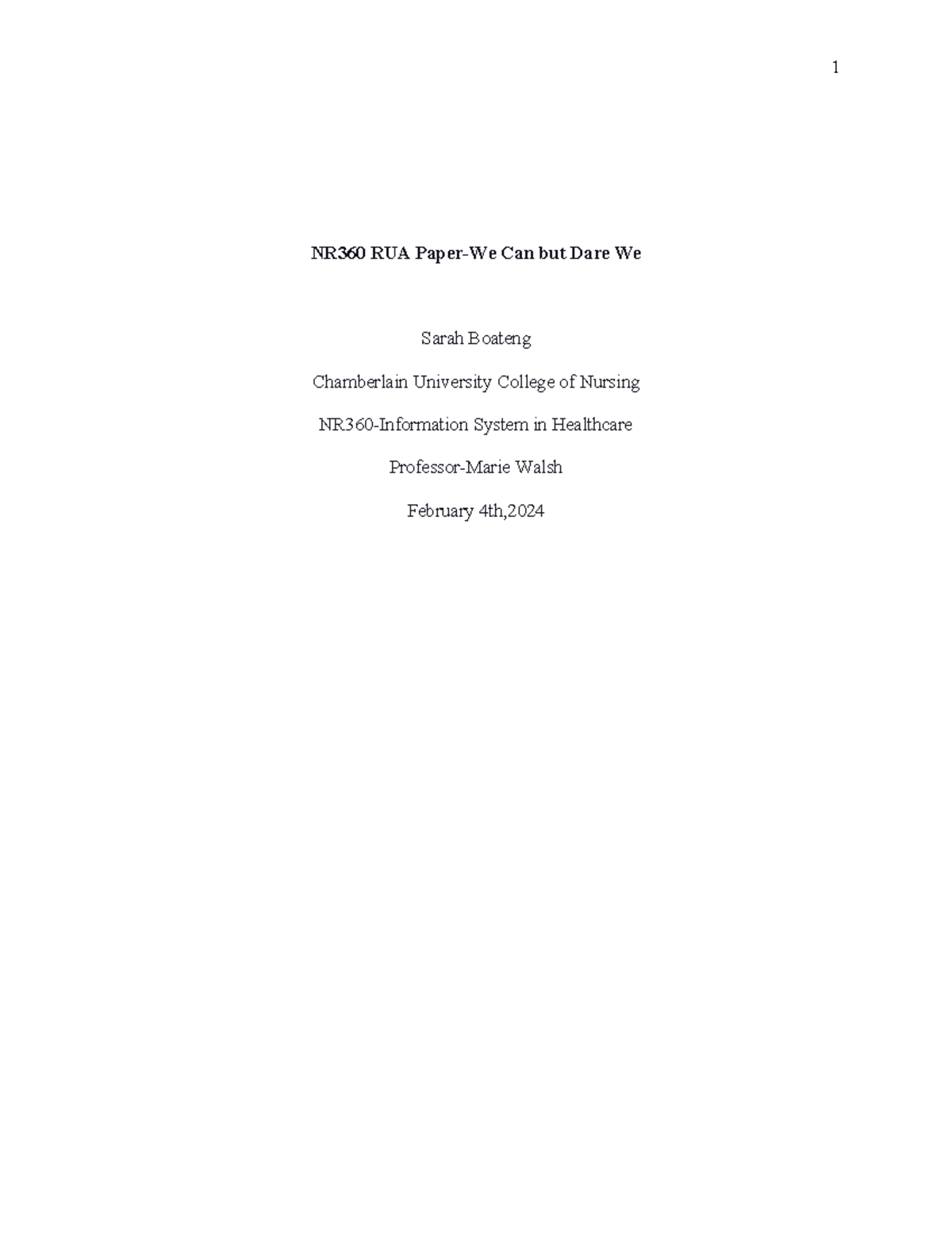 NR360 RUA Assignment-We Can But Dare We - NR360 RUA Paper-We Can but ...