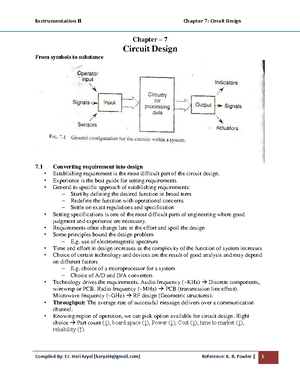 Chapter 1 - Microprocessor Based Instrumentation System - Chapter – 1 Microprocessor Based - Studocu