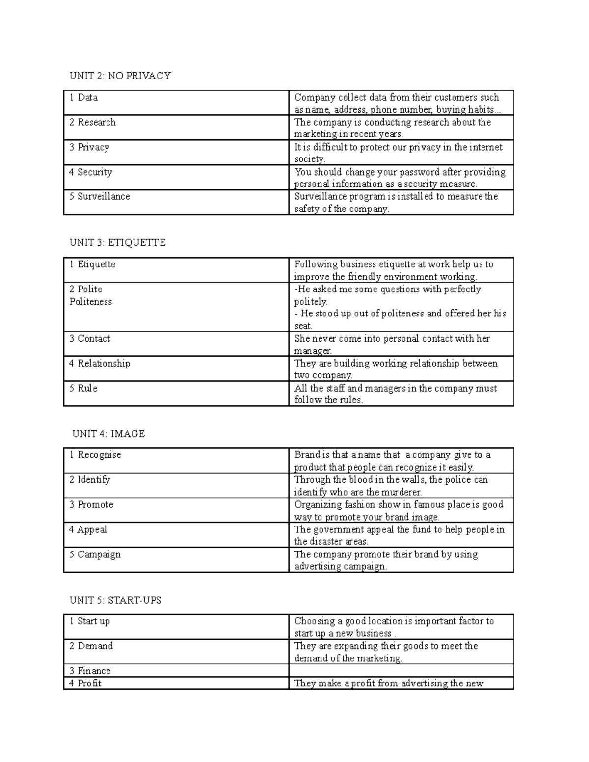 Reading - desire file - UNIT 2: NO PRIVACY 1 Data Company collect data ...