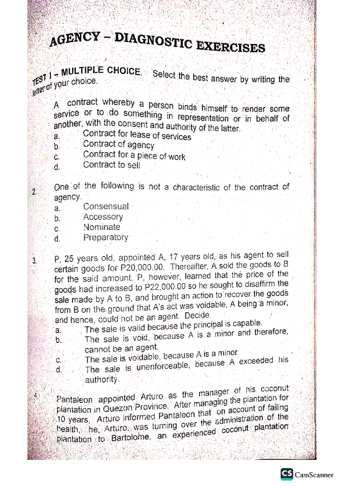 Agency - BS accountancy - Studocu