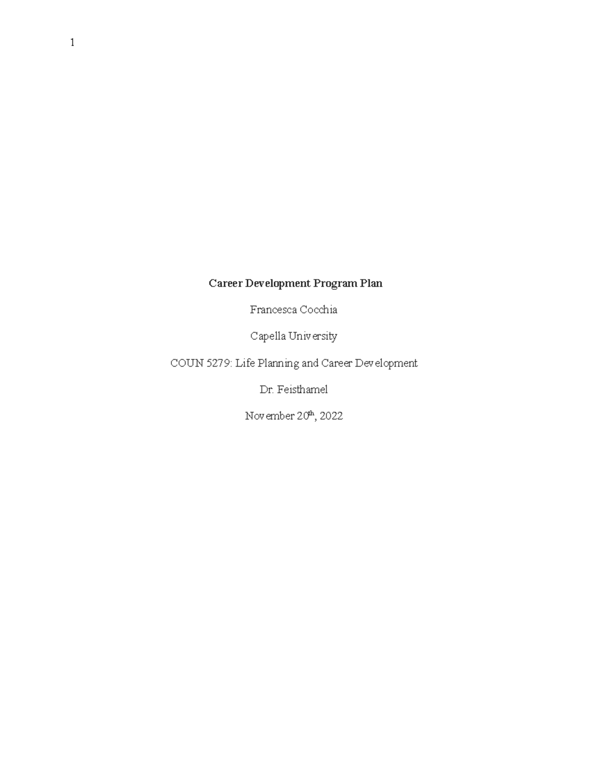 u06a1: Career Development Plan - Career Development Program Plan ...