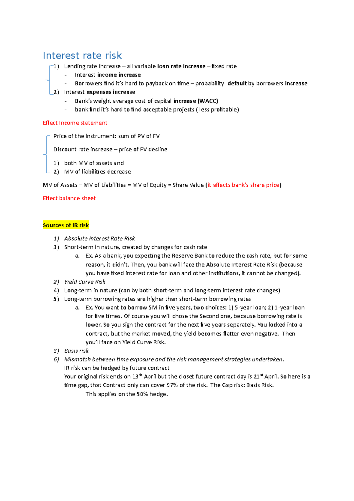 Summary - lecture 1-3, tutorial work 1-3 - Very detailed summary goes ...