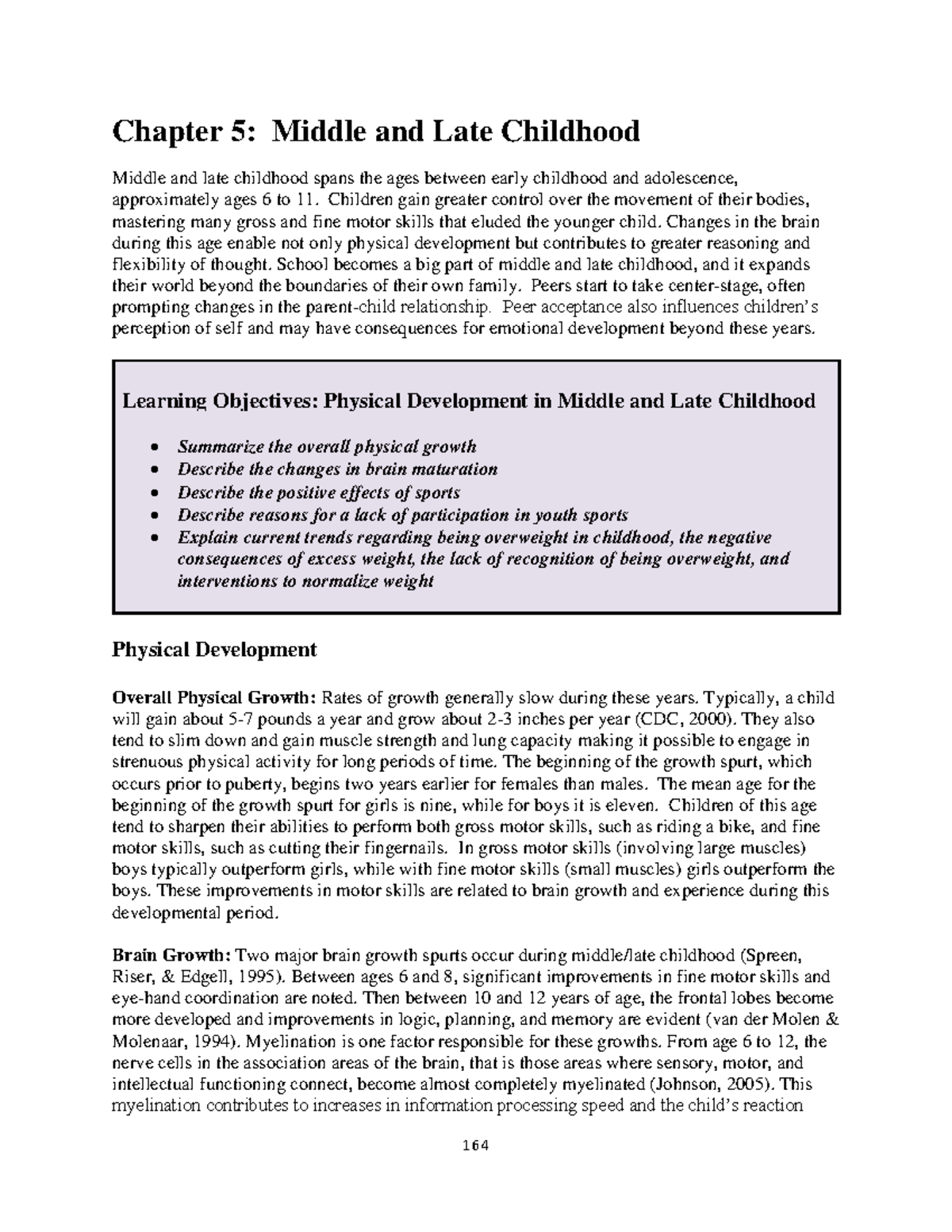 Unit5 Chapter 5 Middle and Late Childhood - Chapter 5: Middle and Late ...