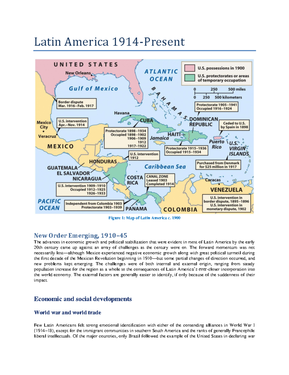 10. Latin America 1914- Present - Latin America 1914-Present Figure 1 ...