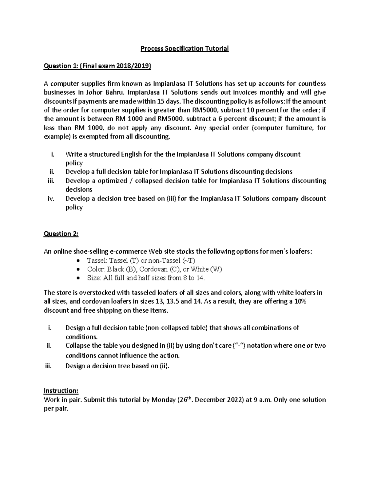 Process Specification Tutorial - Process Specification Tutorial ...
