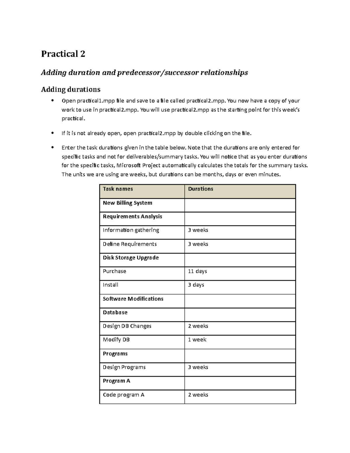 MS project exercise v3 final assignment of the semester - Fundamentals of Management - Studocu