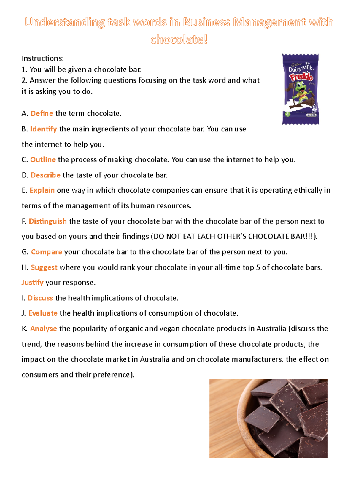 2020 Understanding task words in Bus Man with chocolate - Understanding ...