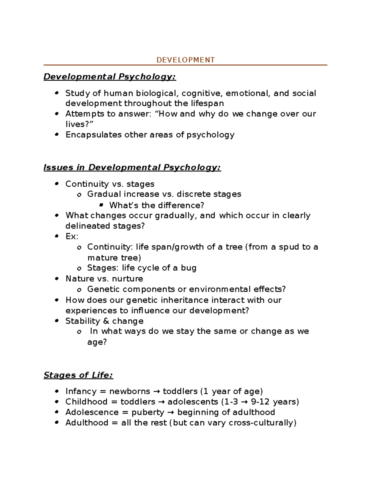 Development F2021 - professor: Dr. Mary Hargis - DEVELOPMENT ...