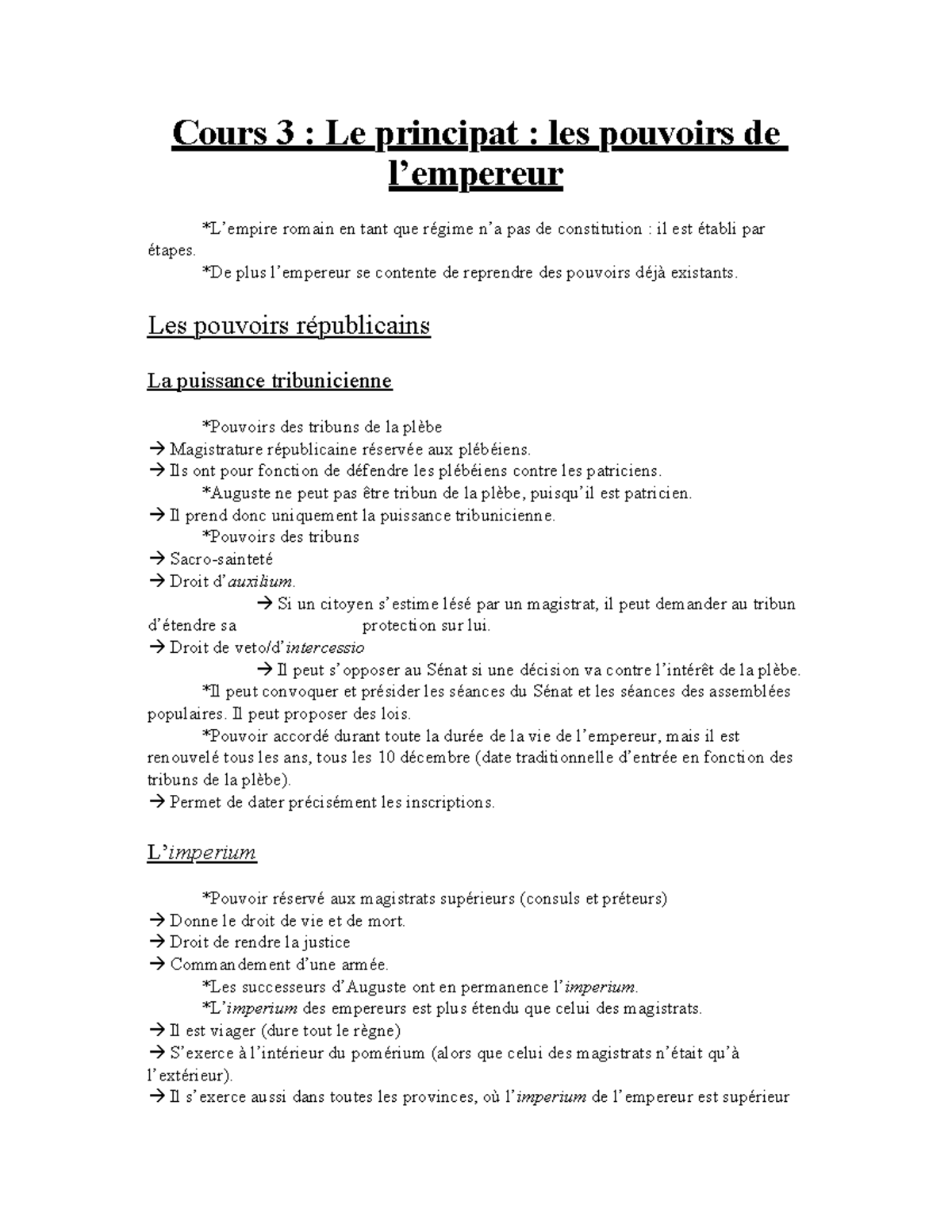 CM3 S4 L2-Le principat, les pouvoirs de l'empereur - Cours 3 : Le ...