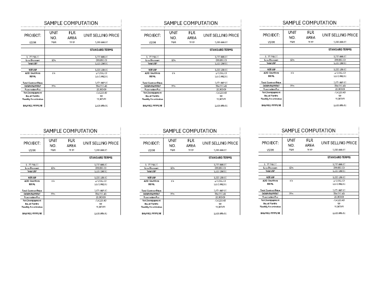 BSTM - This will give you knowledge - SAMPLE COMPUTATION SAMPLE ...
