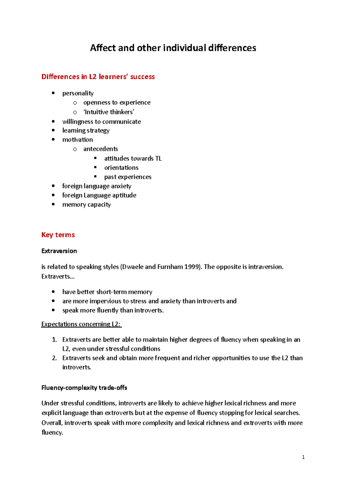 10. Affect and other individual differences - Affect and other ...