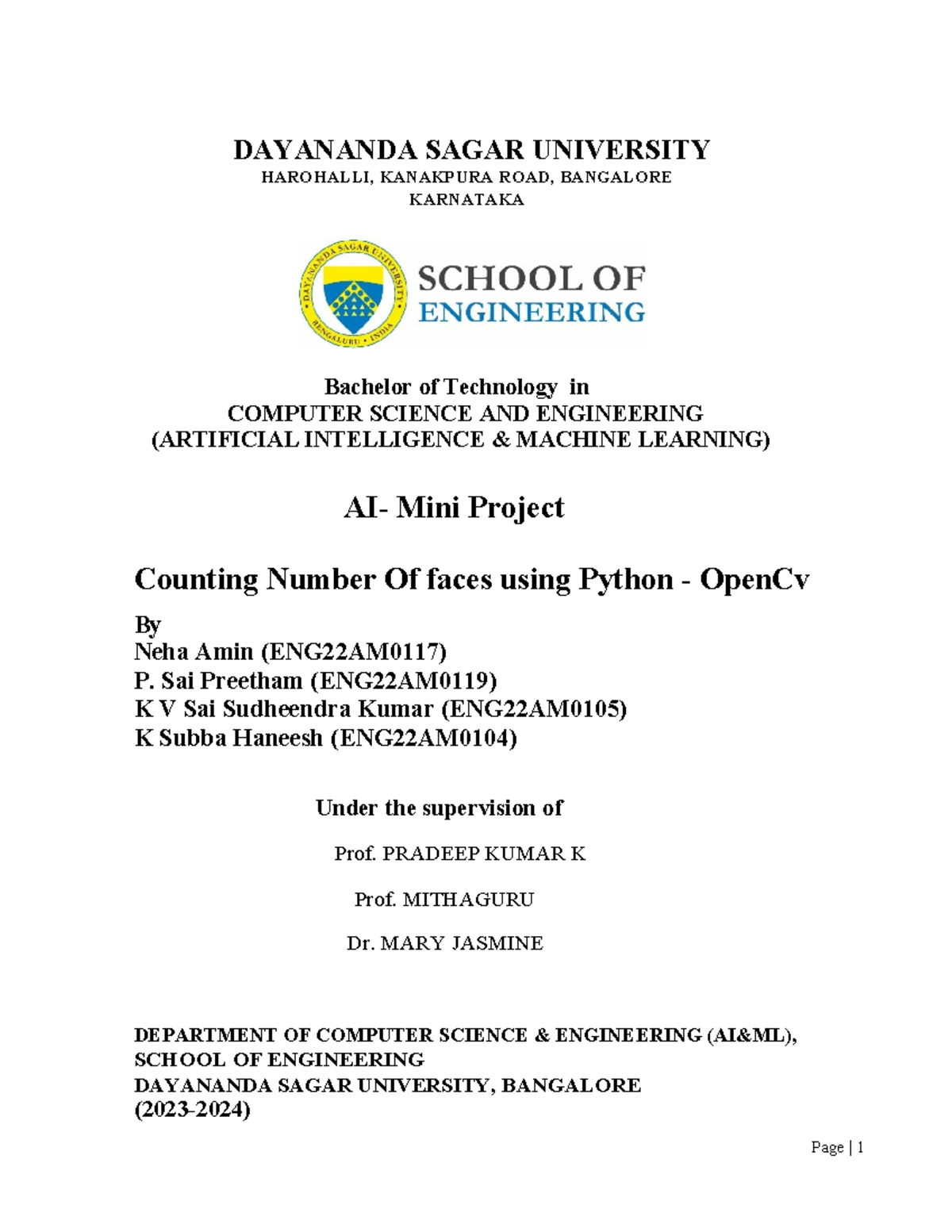 Ai Mini Project Report Final draft - DAYANANDA SAGAR UNIVERSITY ...