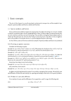 Notes for a crash-course in Mathematics 4 - 4 Basic notions of Geometry ...