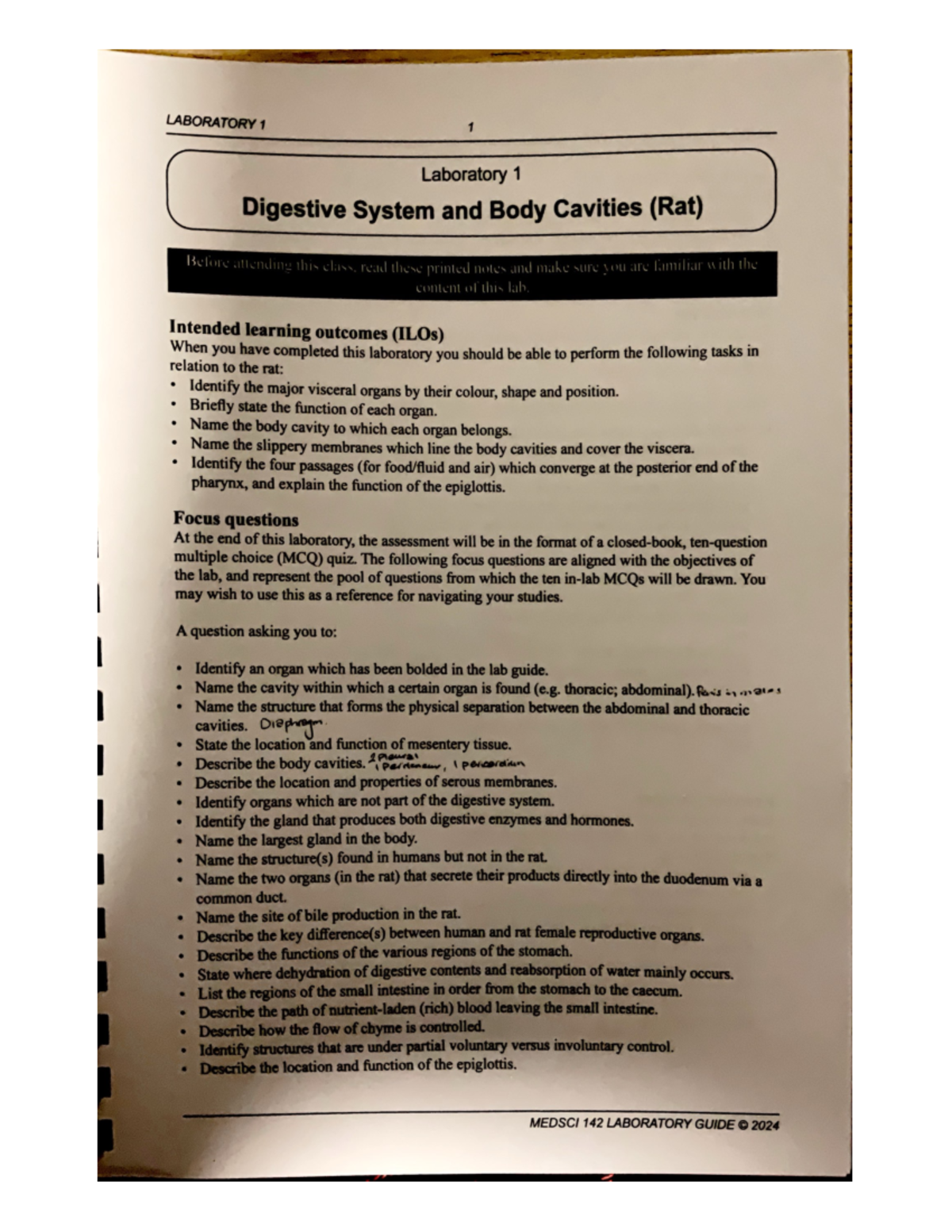 Laboratory 1 - lab notes for lab 1 - LABORATORY 1 1 Laboratory 1 ...