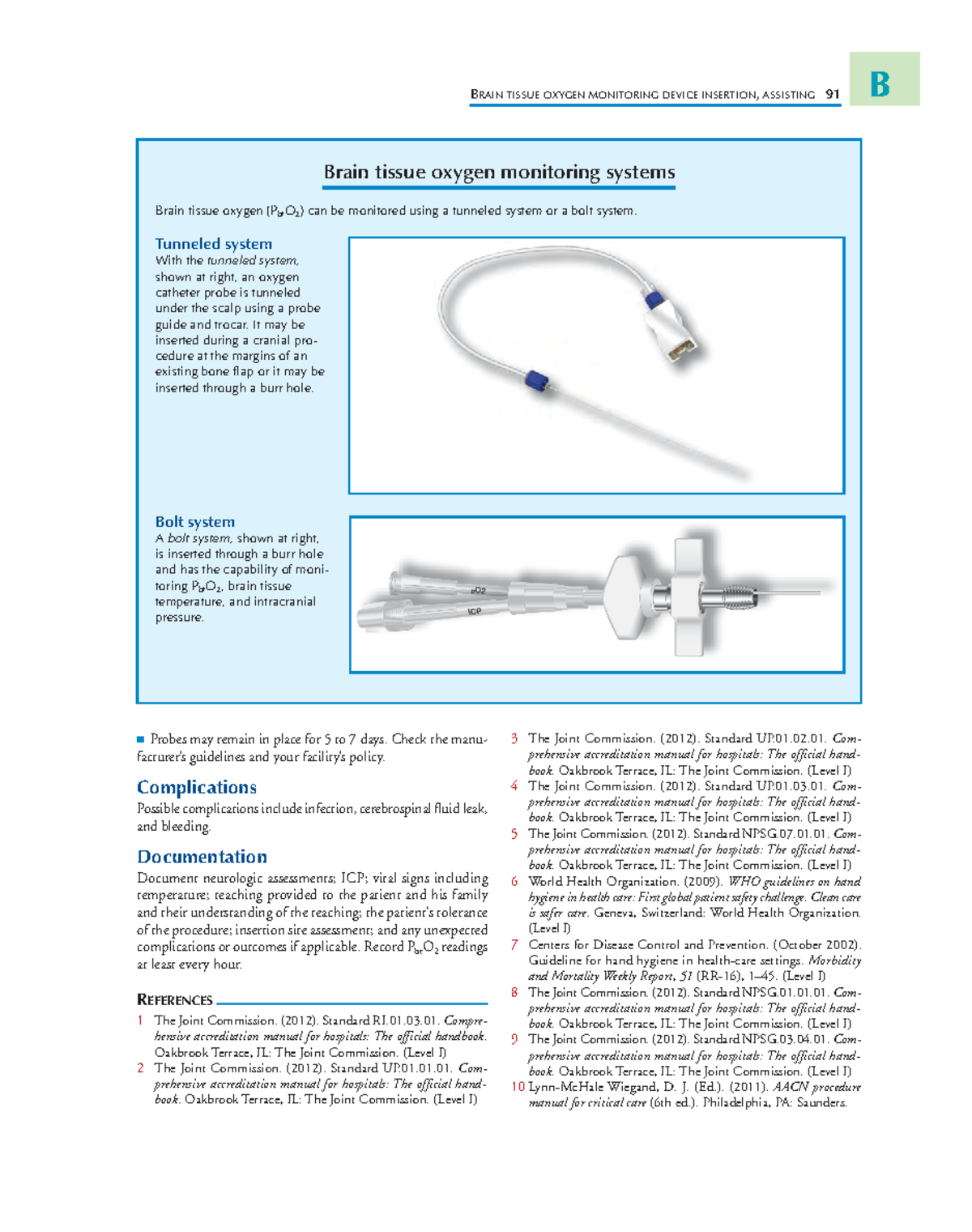 Nursing procedures 10 - BRAIN TISSUE OXYGEN MONITORING DEVICE INSERTION ...