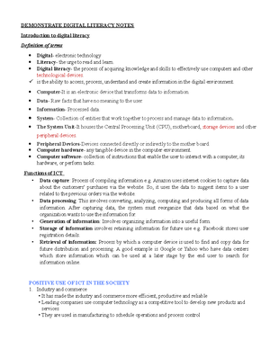 Candidate written demonstrate digital literacy level 5 - TVET ...